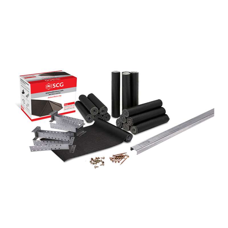 ชุดอุปกรณ์ยึดครอบระบบแห้ง เอสซีจี (SCG Drytech System)-ตะเข้สัน สำหรับหลังคาคอนกรีต | กันร้อน ...