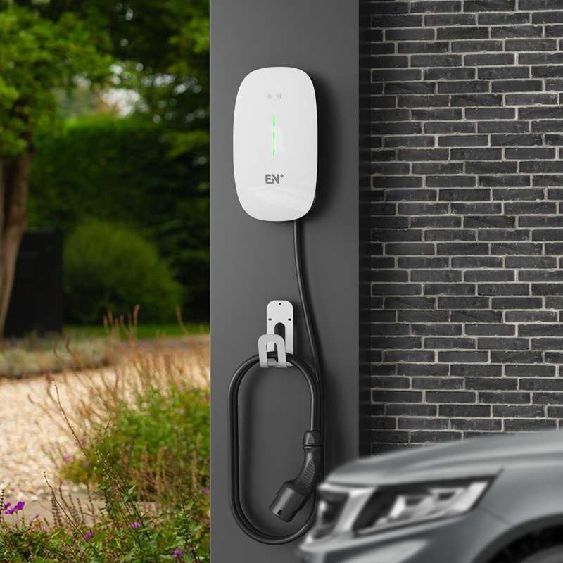 เครื่องชาร์จรถยนต์ไฟฟ้า (EV Charger) EN+ Caro Series *พร้อมบริการติดตั้ง ขนาด 7.4 kW สีขาว ...