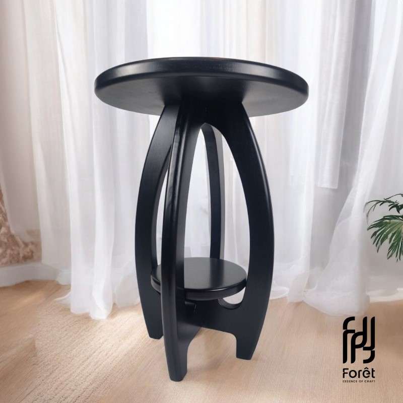 โต๊ะข้างวางของ Foret รุ่นSP2233 ไม้ยางพารา สีBlack | โต๊ะและชุดโต๊ะอเนก ...
