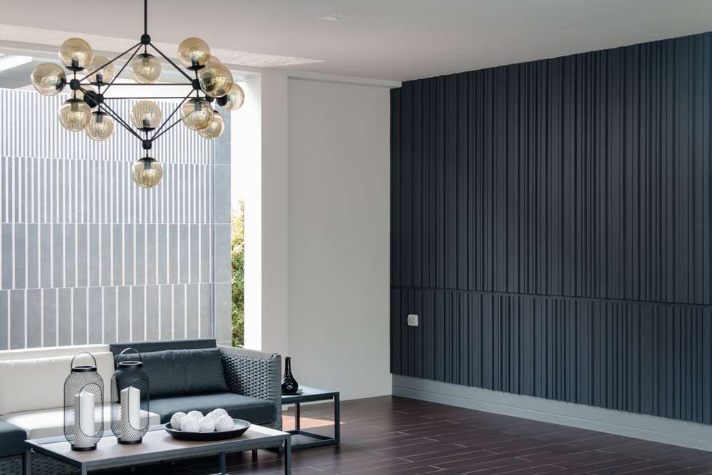 ผนังตกแต่ง เอสซีจี รุ่นโมดิน่า-เอ็ม1 ขนาด 30x300x2.5 ซม. สีซีเมนต์ ...